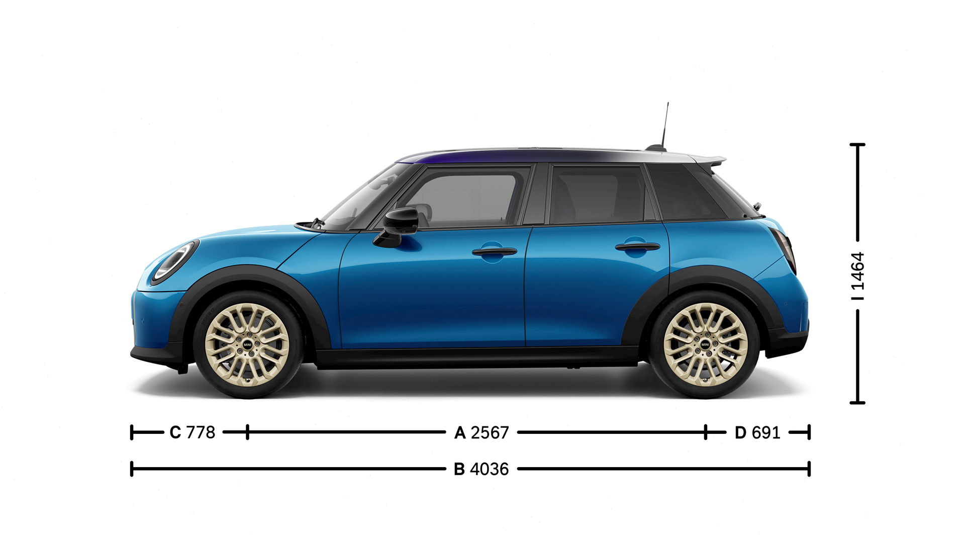 MINI Cooper 5-Door - Dimensions – MINI - легендарные автомобили | Официальный сайт